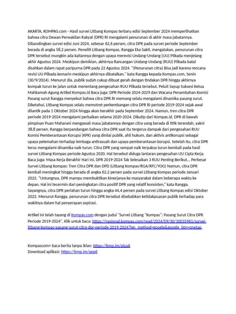 Dewan Perwakilan Rakyat (DPR) RI | PDF