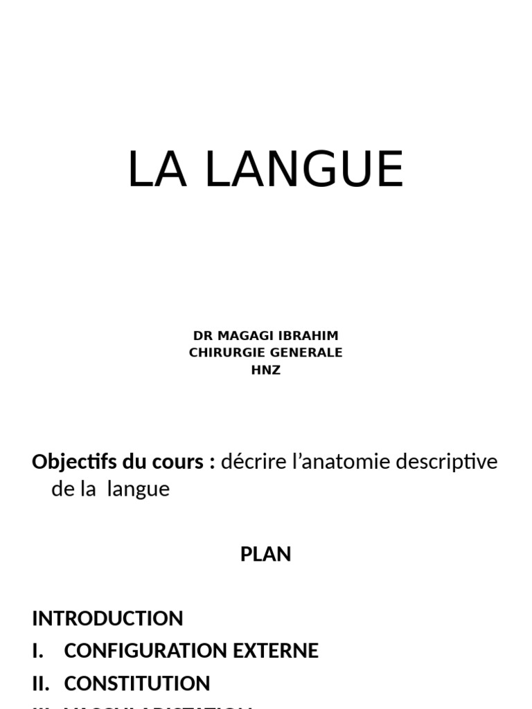 Anatomie de La Langue | PDF