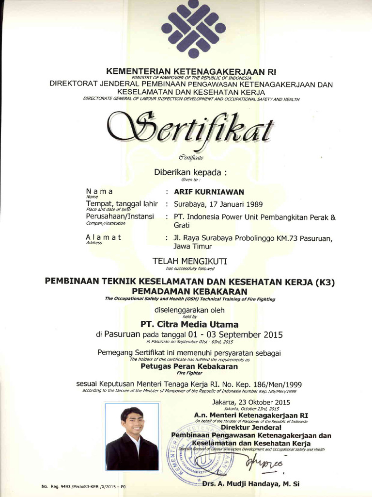 SERTIFIKAT Class D | PDF