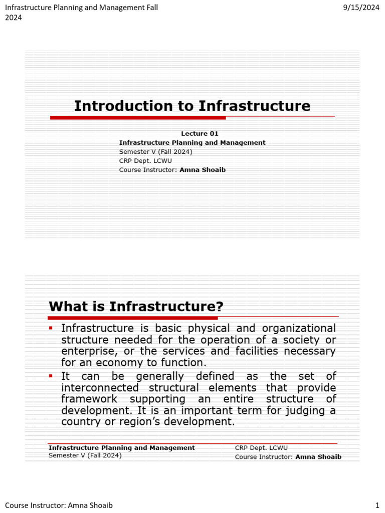 Lecture 01 | PDF | Infrastructure | Art