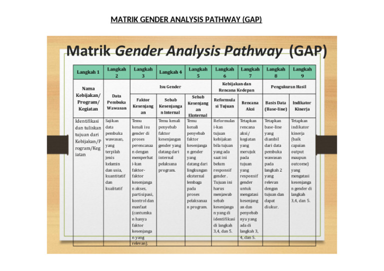 Matrik Gender Analysis Pathway | PDF