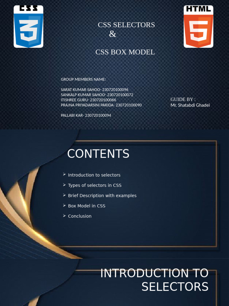 CSS Selectors & Box Model | PDF CSS Selectors & Box Model | PDF