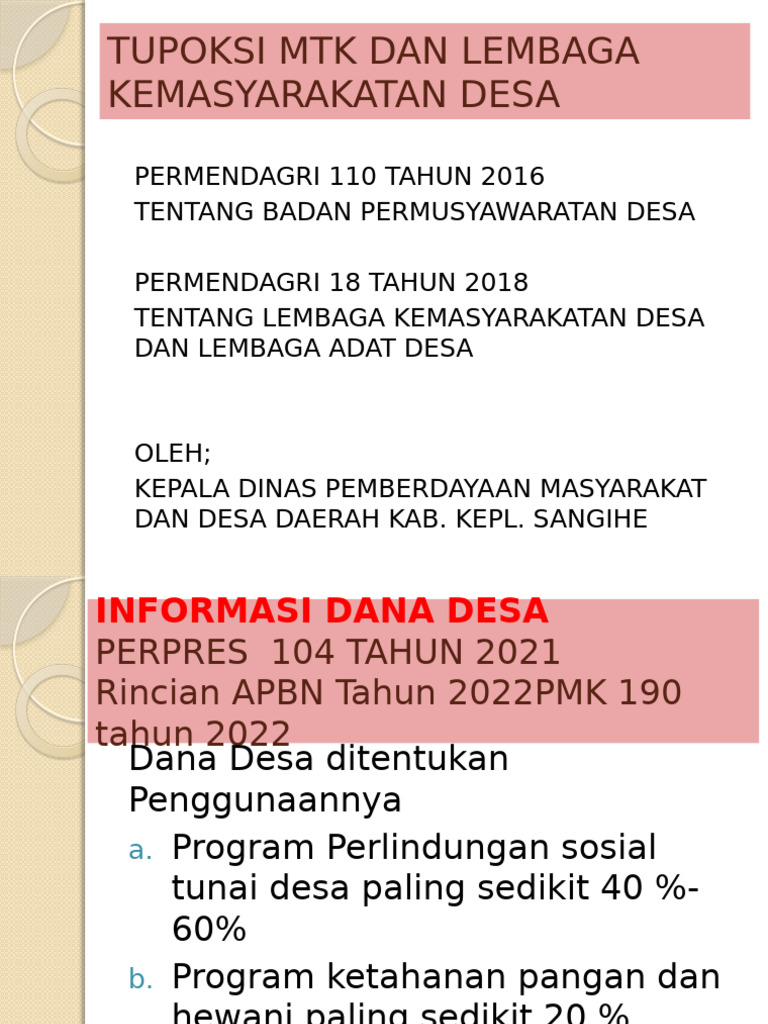 Tupoksi MTK Dan LKD | PDF