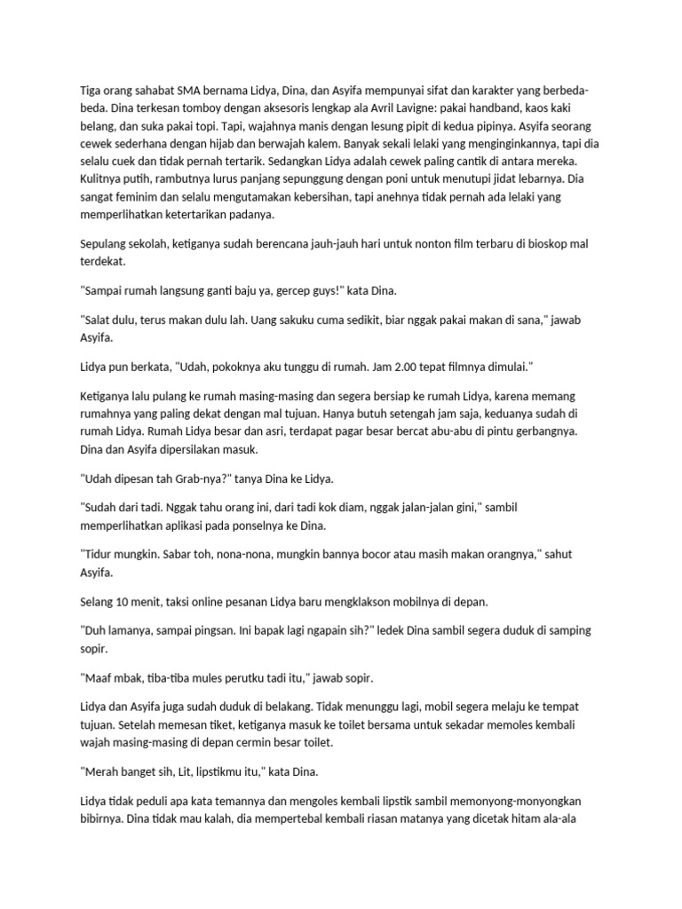 Mayat Di Kamar Mandi Bioskop Fix | PDF