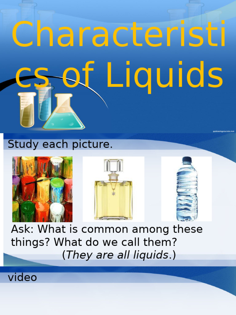 Characteristics of Liquids - Day1-4 | PDF