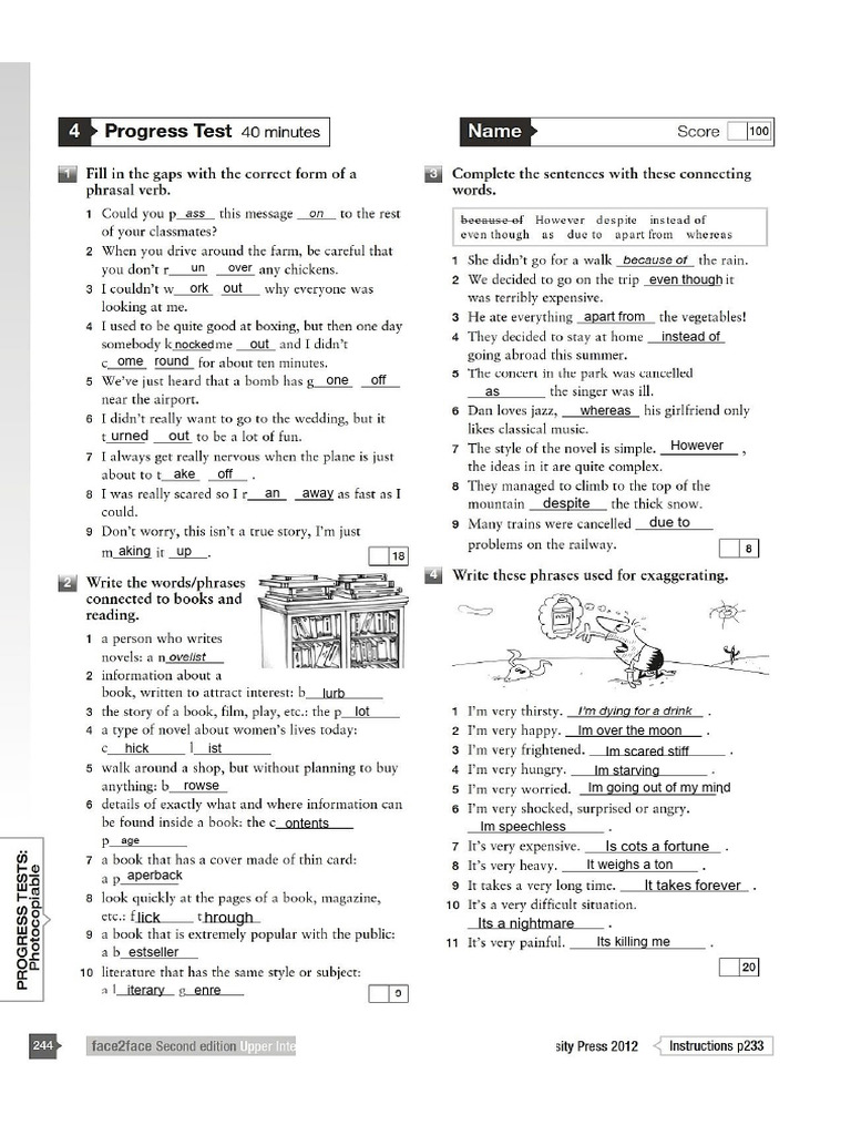 Progress Test - Unit 4 | PDF