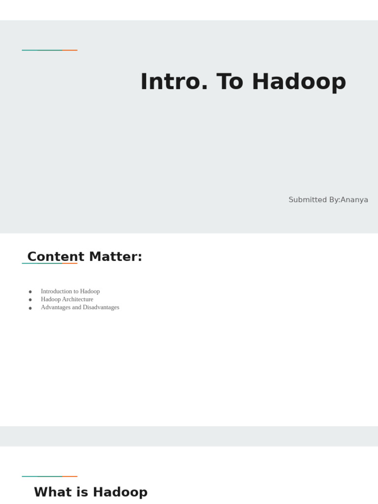 Intro. To Hadoop | PDF