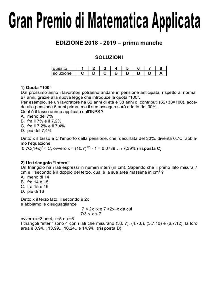 Soluzioni Imanche19 | PDF