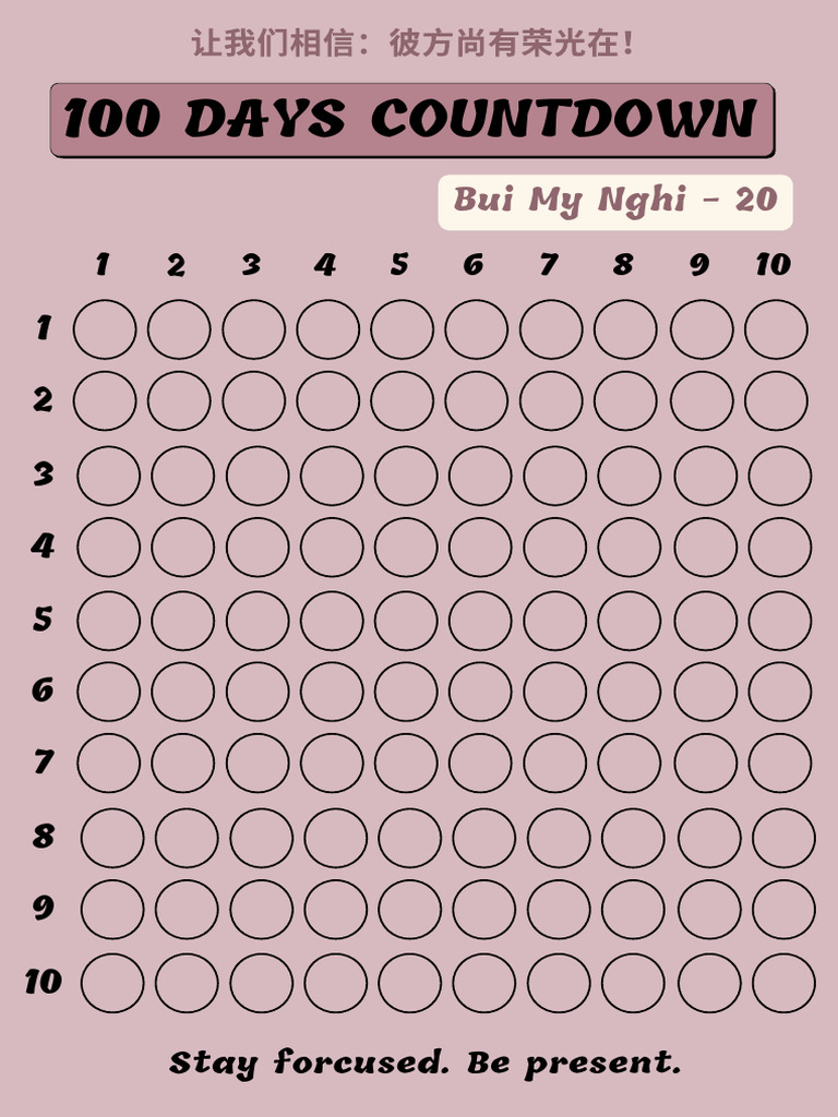 100 Days Countdown | PDF