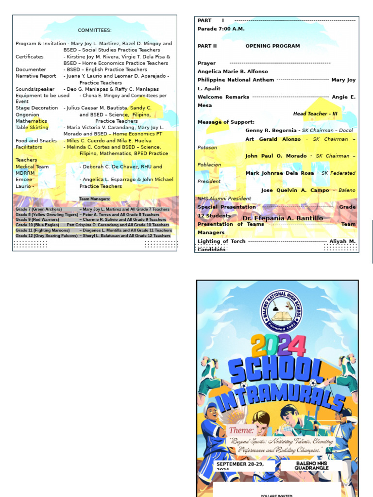 Intrams 2024 Invi | PDF