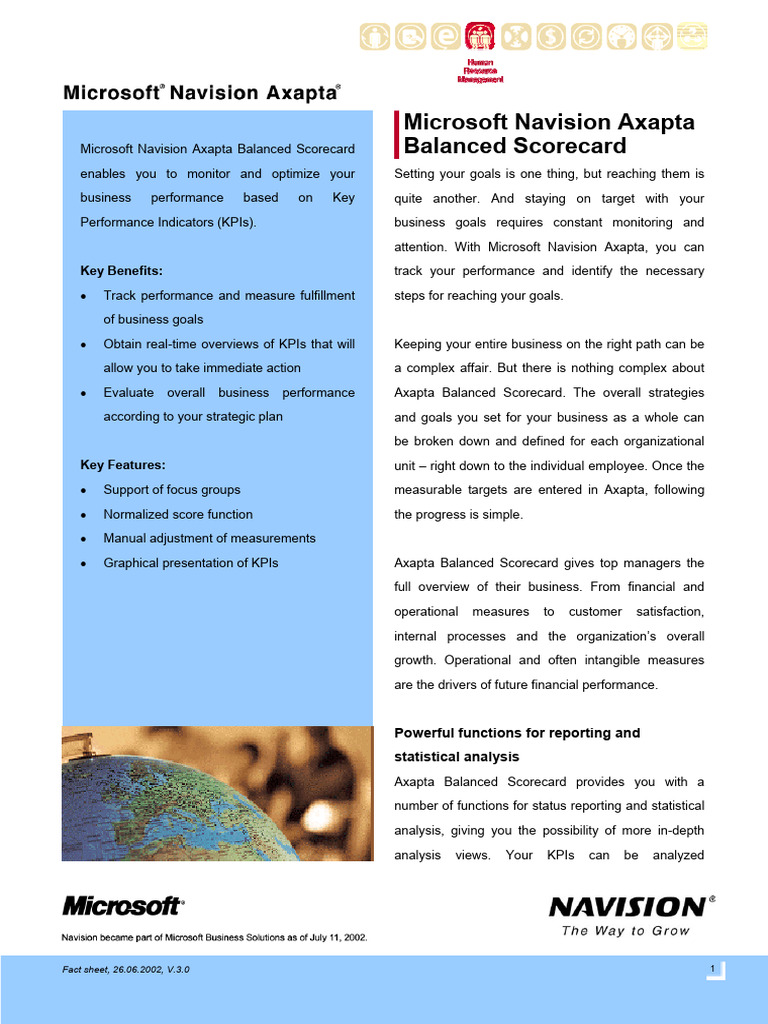 Axapta 3.0 Balanced Scorecard | PDF