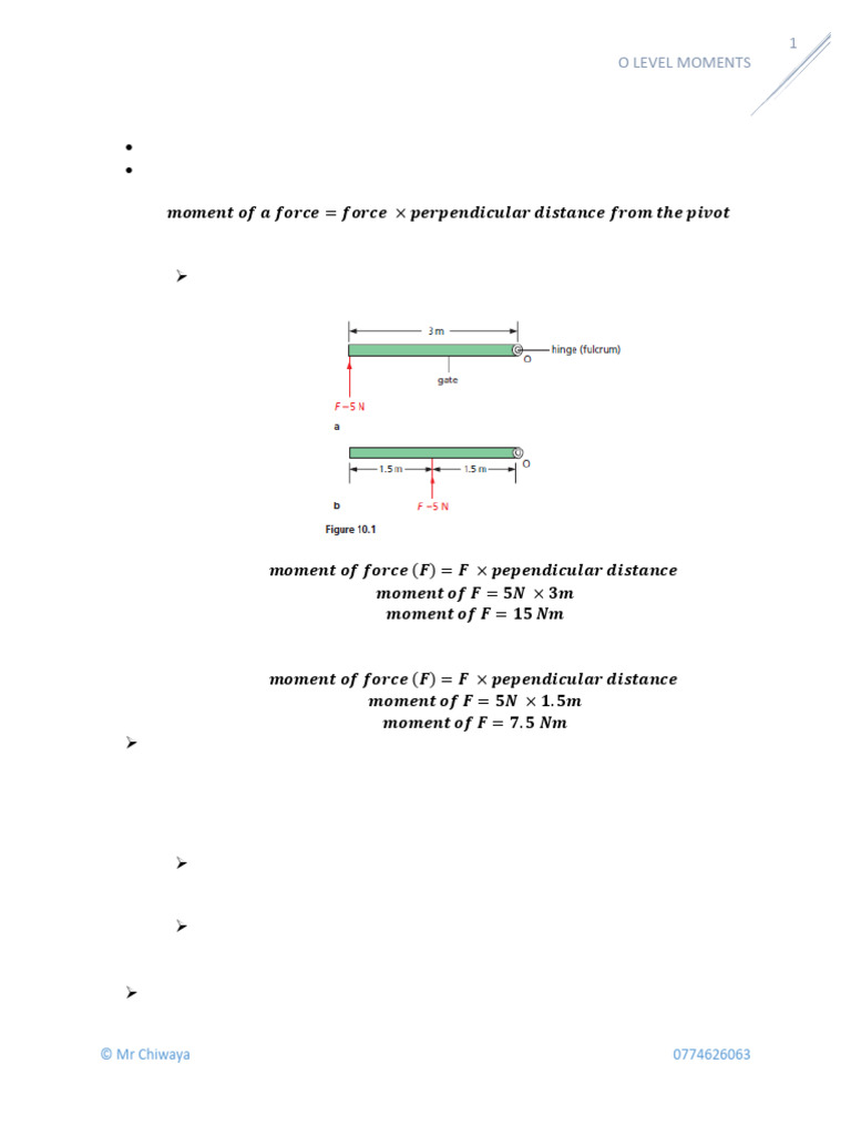 Understanding Moments and Equilibrium | PDF | Center Of Mass | Science ...