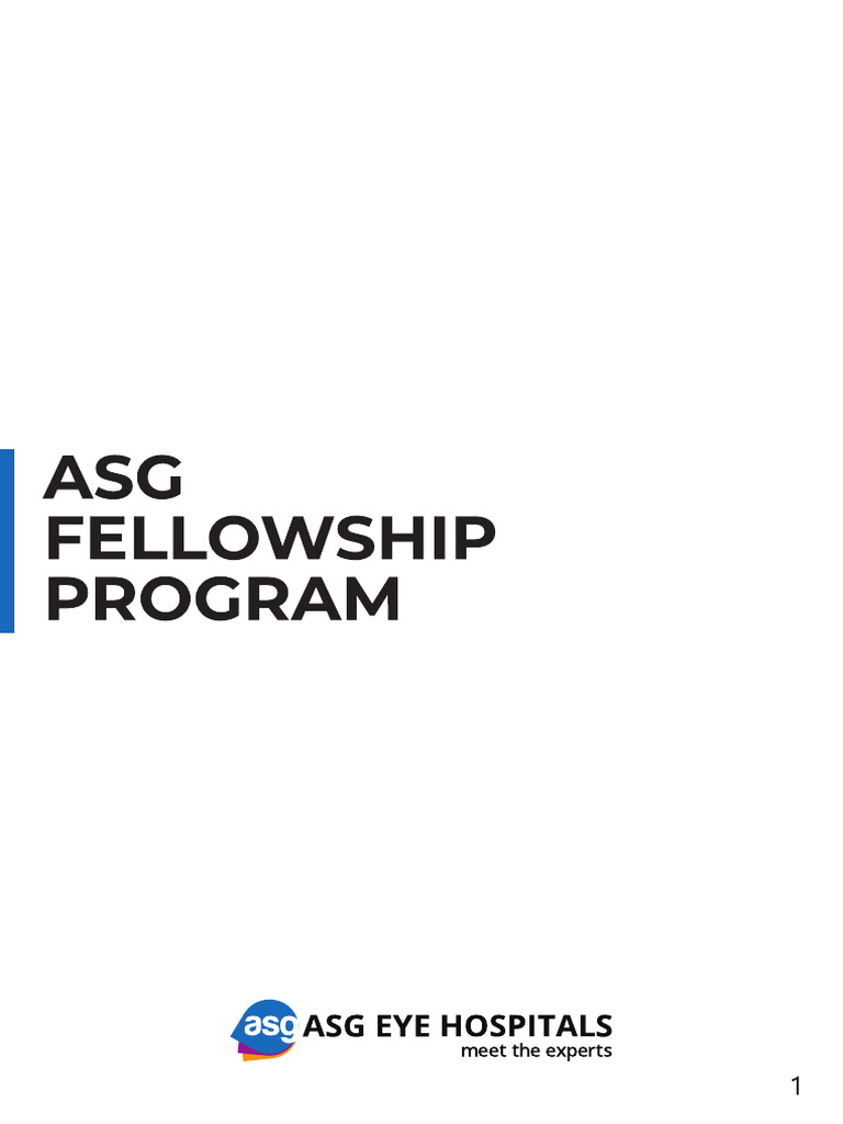 ASG Fellowship Programme 2024 | PDF