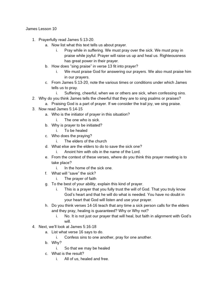 James Lesson 10 | PDF