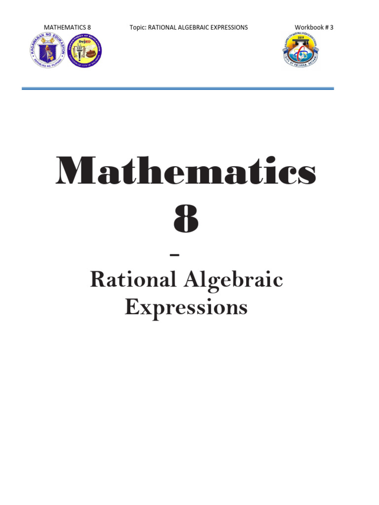 Rational Algebraic Expressions - Lecture | PDF