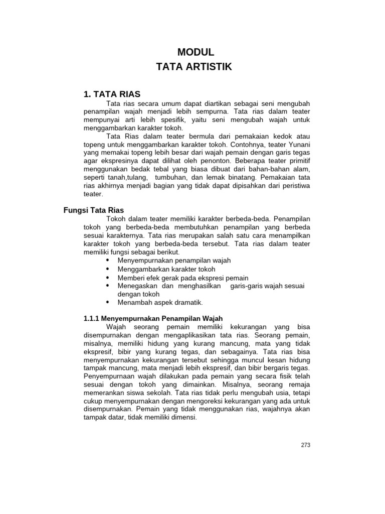 Modul Tata Artistik | PDF