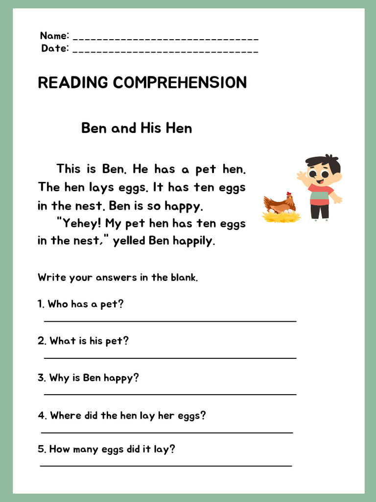 Ben and His Hen | PDF