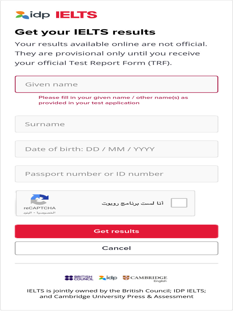 Check Your IELTS Results IDP IELTS | PDF