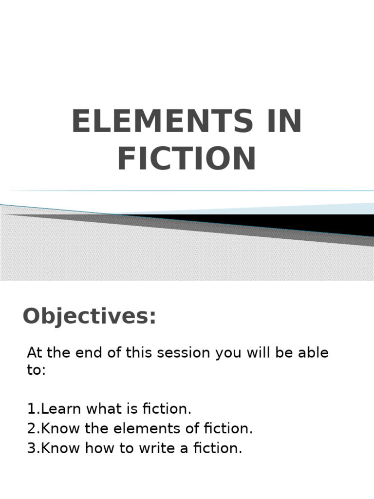 Elements in Fiction | PDF