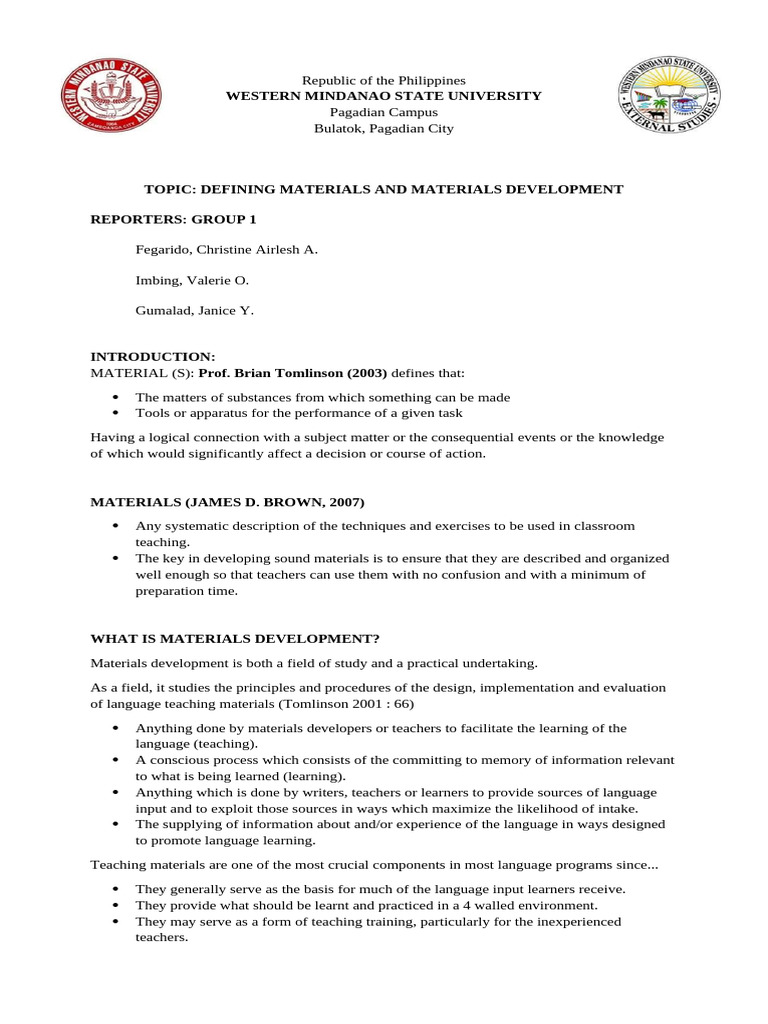 Language Learning Materials Development Compilation | PDF | Learning | Science & Mathematics