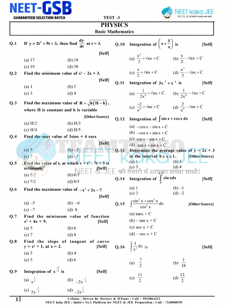 Basic Mathematics 1 GSB (@urstrulyrm) | PDF
