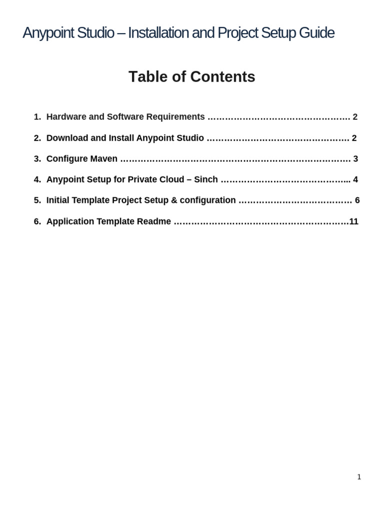 Anypoint Studio Setup Document | PDF