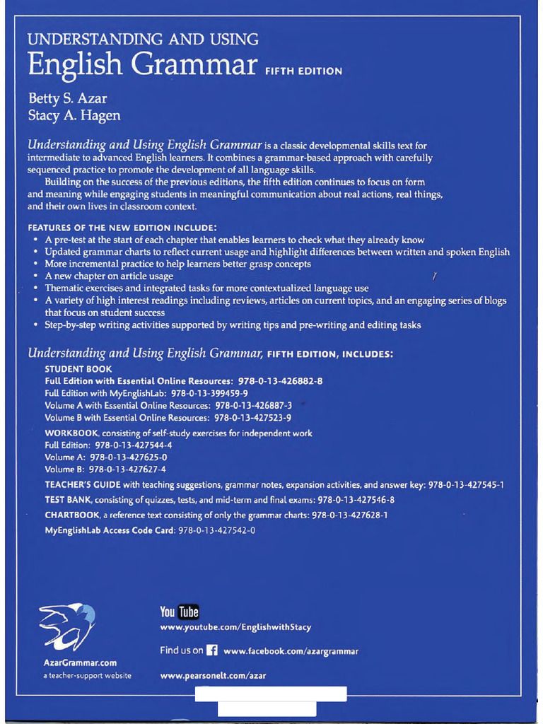 Understanding and Using English Grammar - Azar, Betty Schrampfer Hagen ...