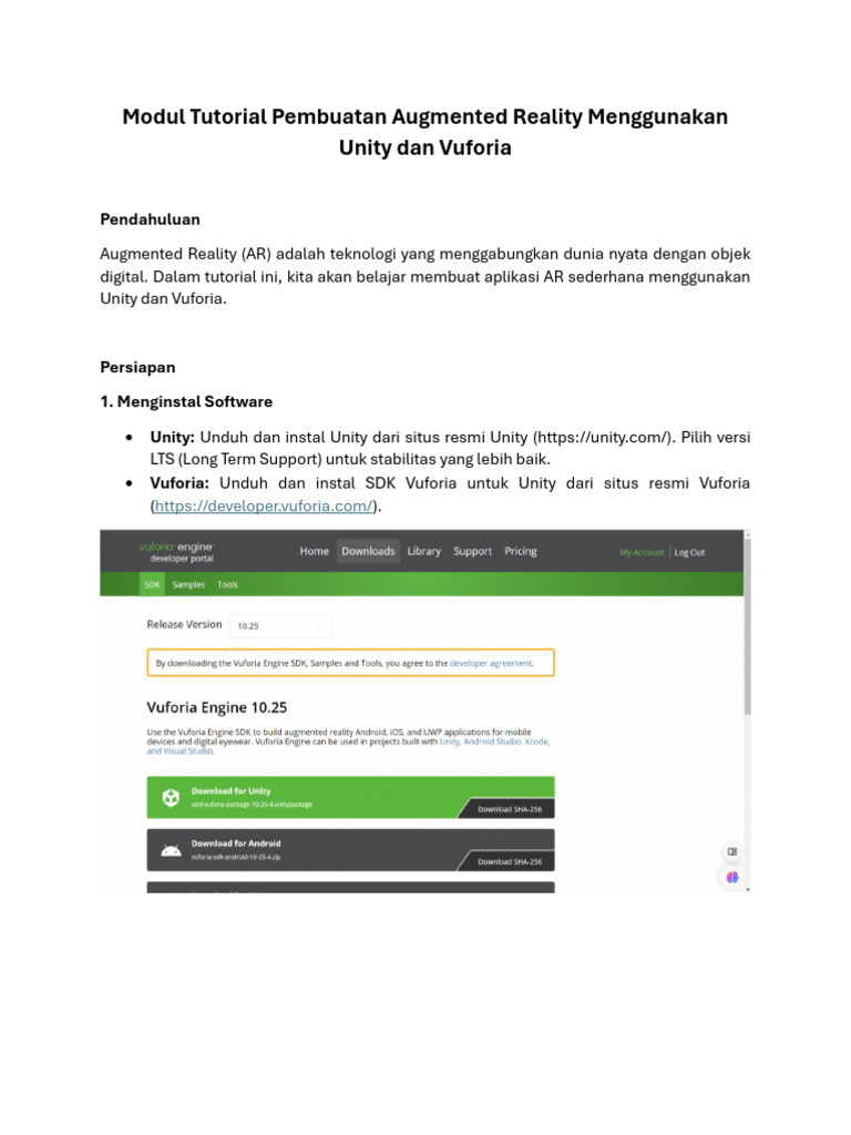 Modul Tutorial Pembuatan Augmented Reality Menggunakan Unity Dan ...