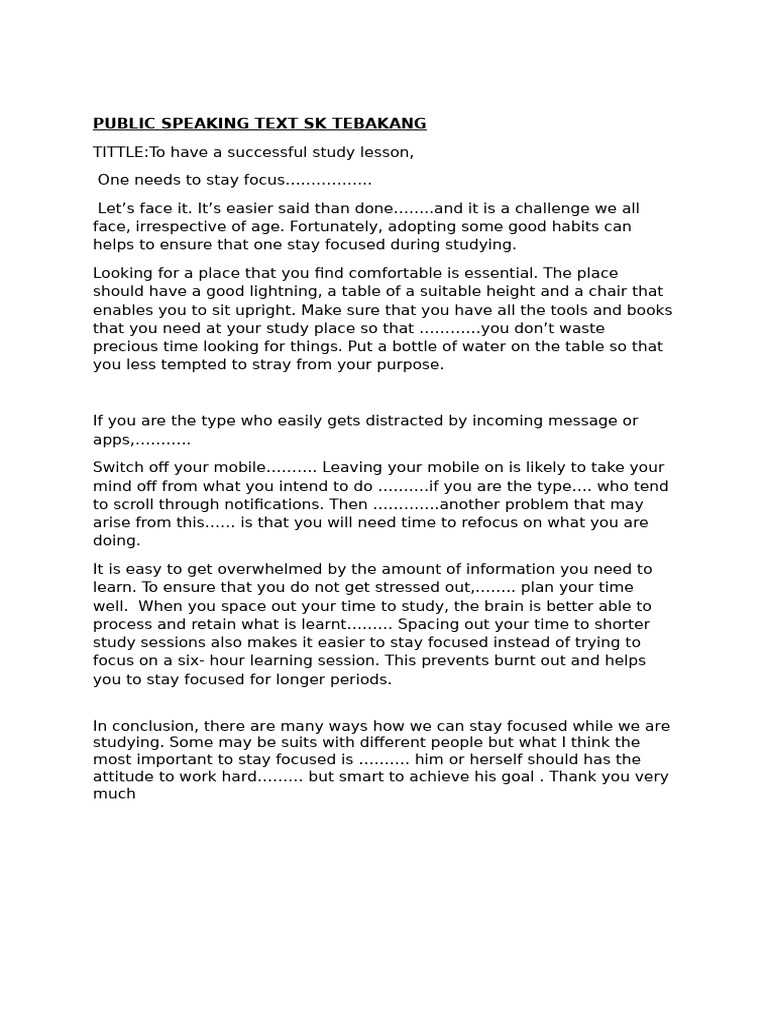 Public Speaking Text - Judge Script | PDF