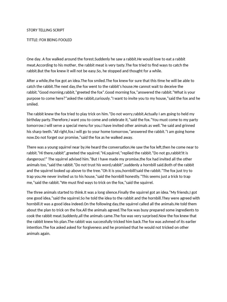 Story Telling Script | PDF