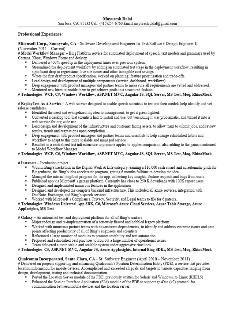 Resume Template | PDF