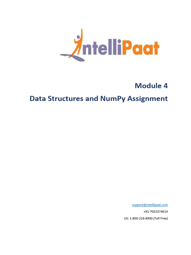 Module 4 DS Numpy Assignment | PDF