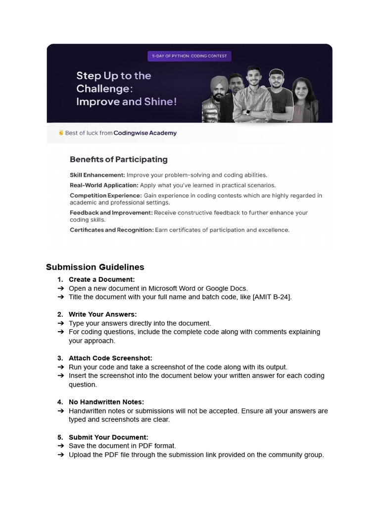 Coding Contest | PDF