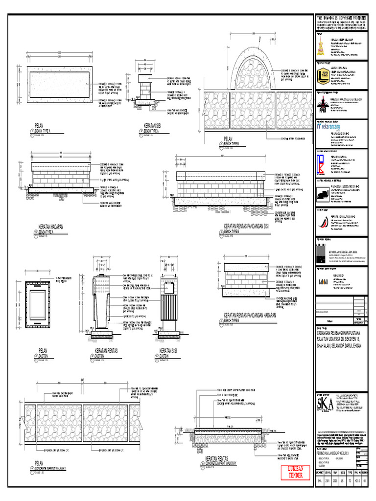 HD3.0 - Walkway, Bench Type A&b, Dustbin | PDF