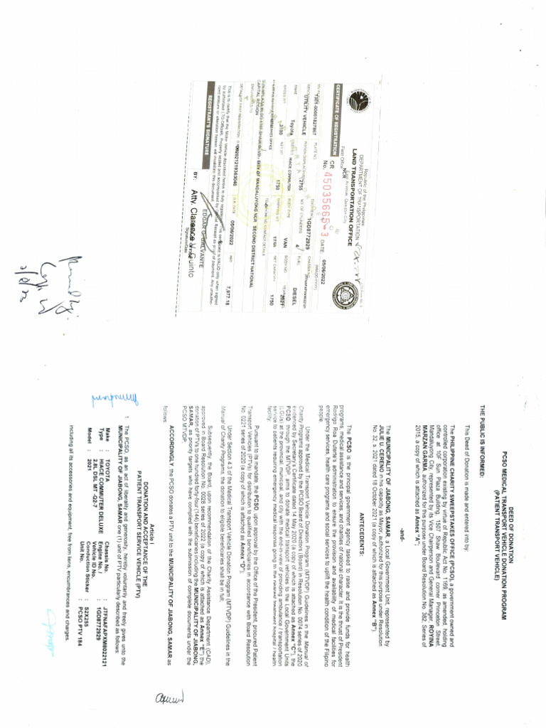 Toyota Patient Transport Vehicle Documents | PDF