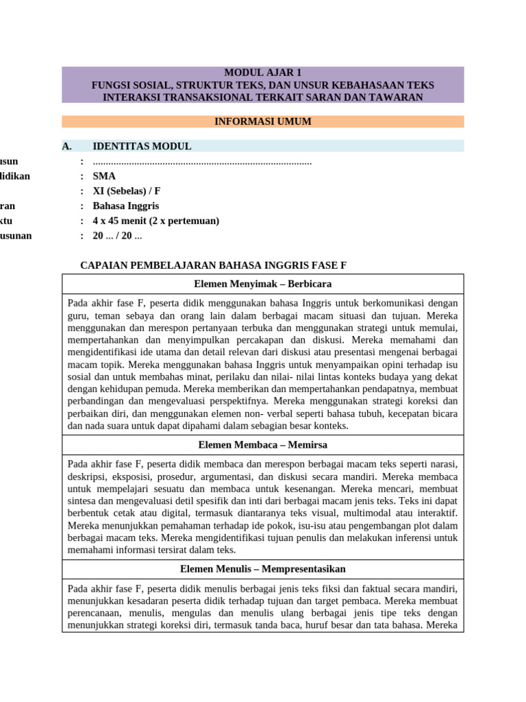 Modul Ajar 1 Irma | PDF