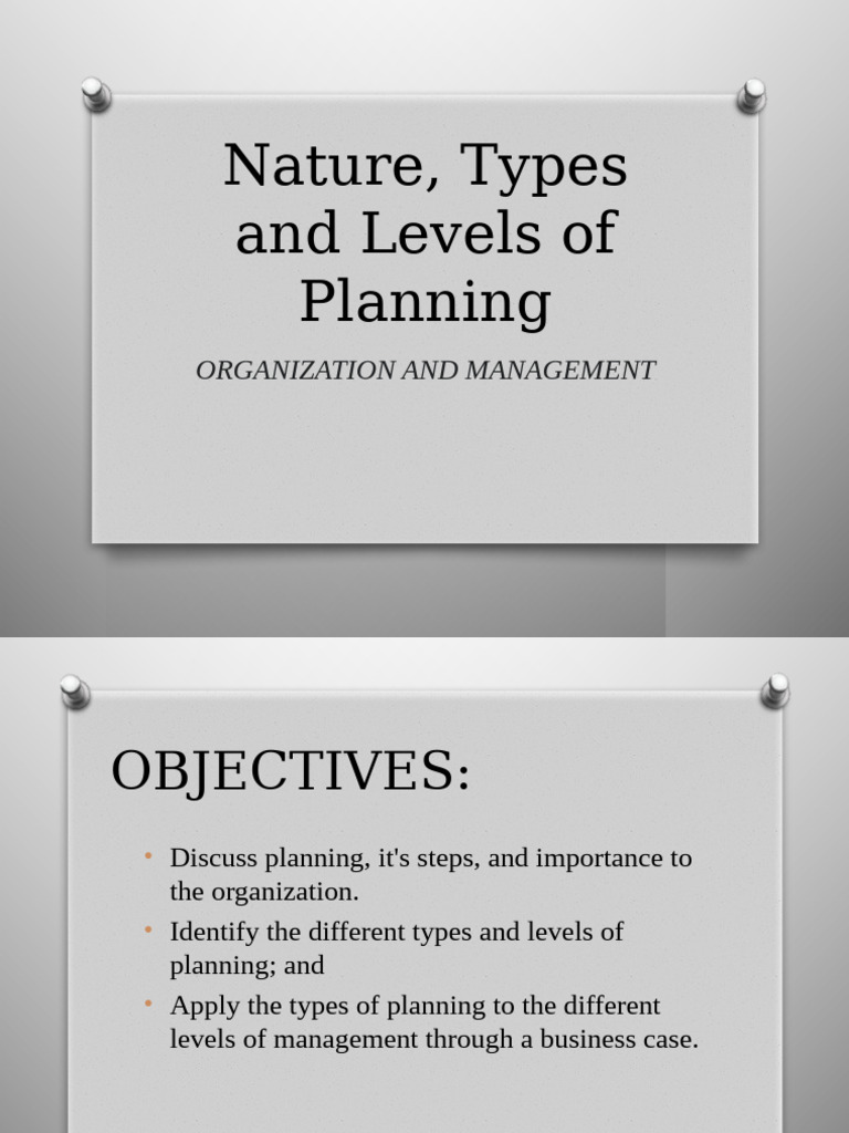 Nature Types and Levels of Planning1 240415072059 Ef9ca79f | PDF