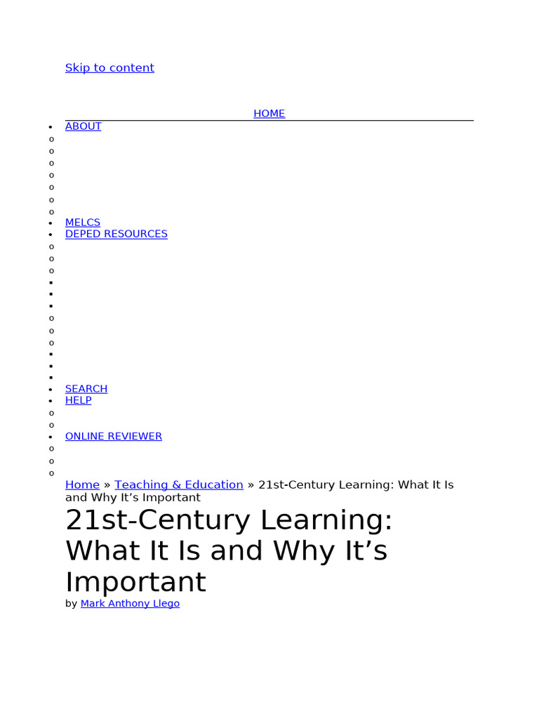 21 Century Skills | PDF
