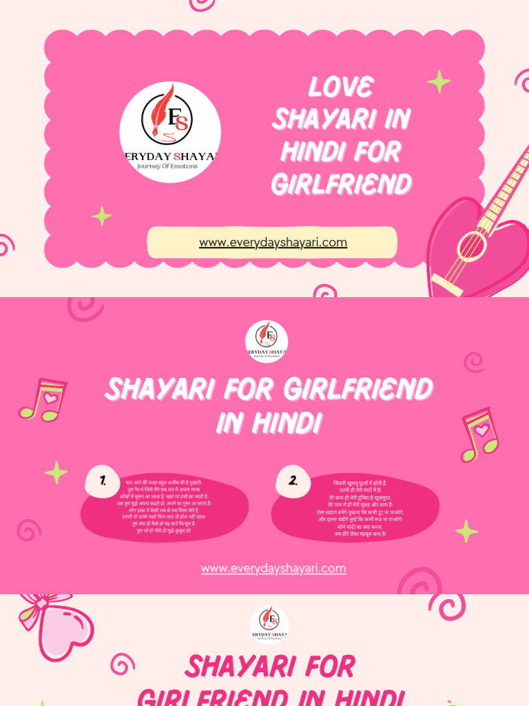 Love Shayari in Hindi For Girlfriend | PDF