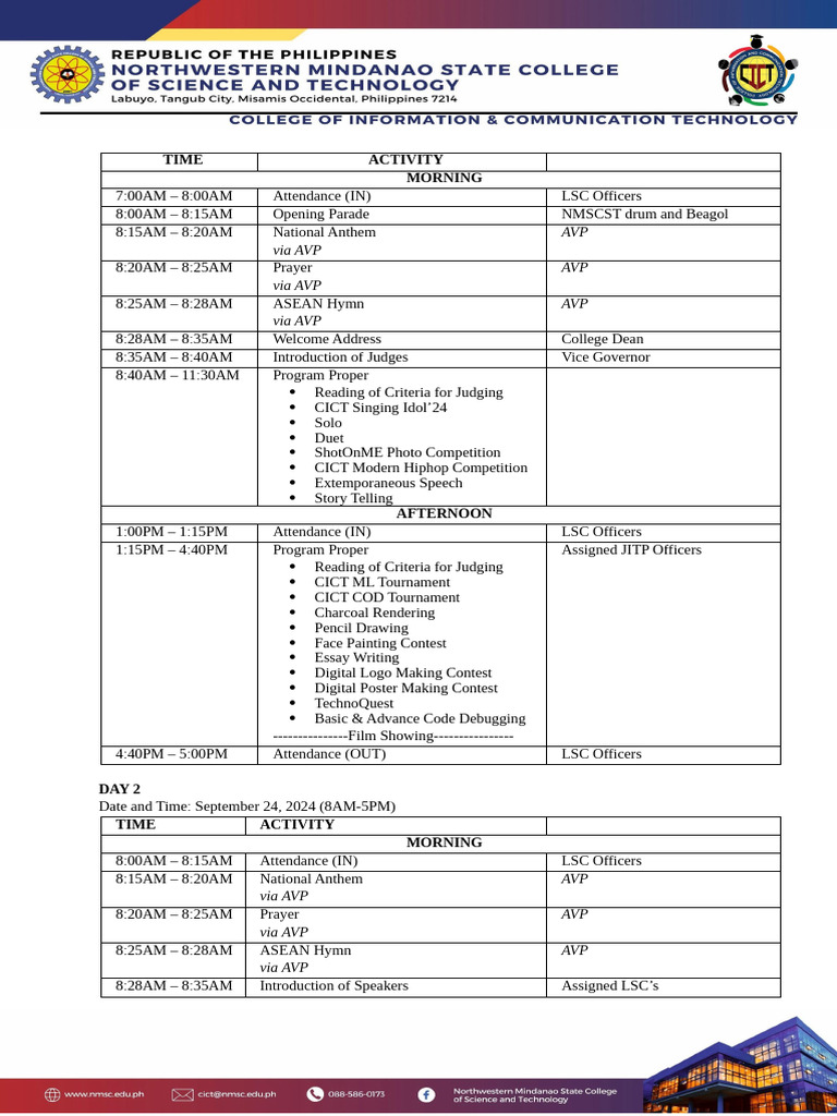Cict Final Programs | PDF