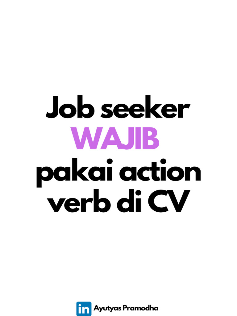 Action Verb Untuk CV | PDF