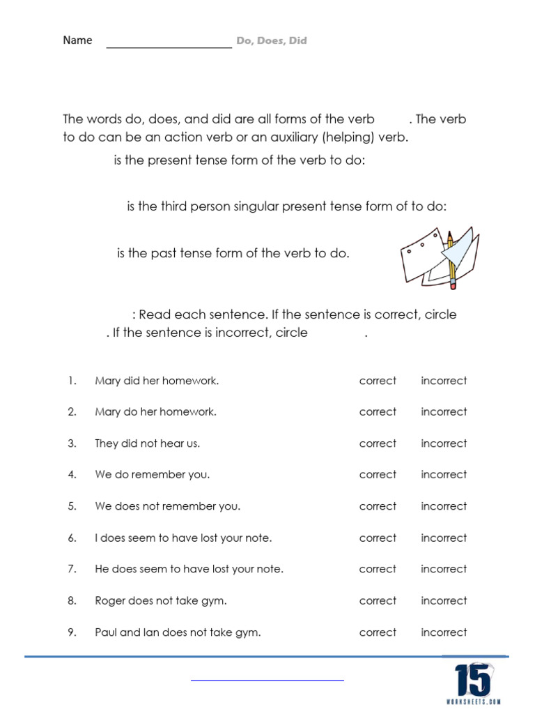 Tenses Worksheet | PDF