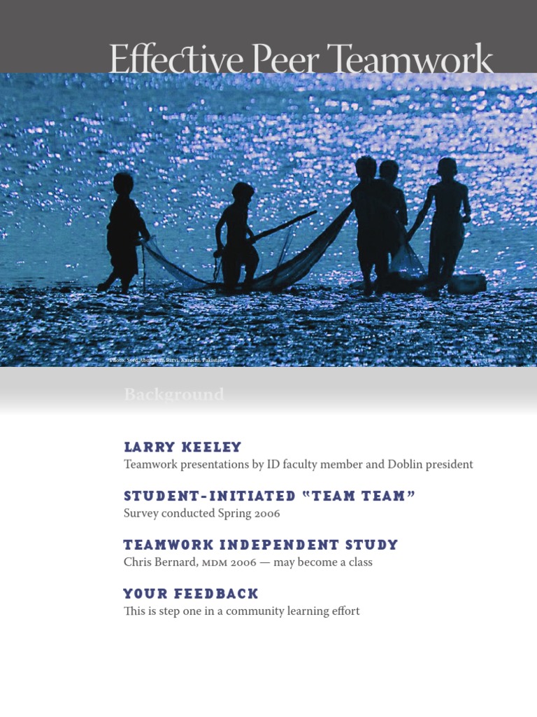 Effective Peer Teamwork: Photo: Syed Abulhasan Rizvi, Karachi, Pakistan ...