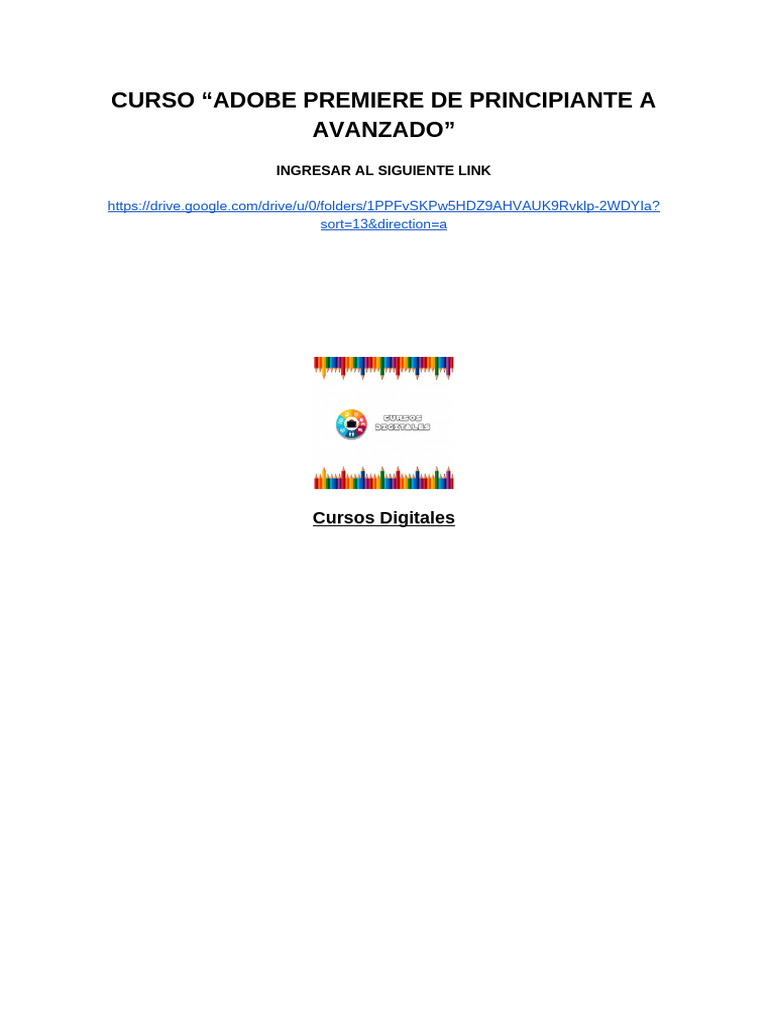 Curso "Adobe Premiere de Principiante A Avanzado" | PDF