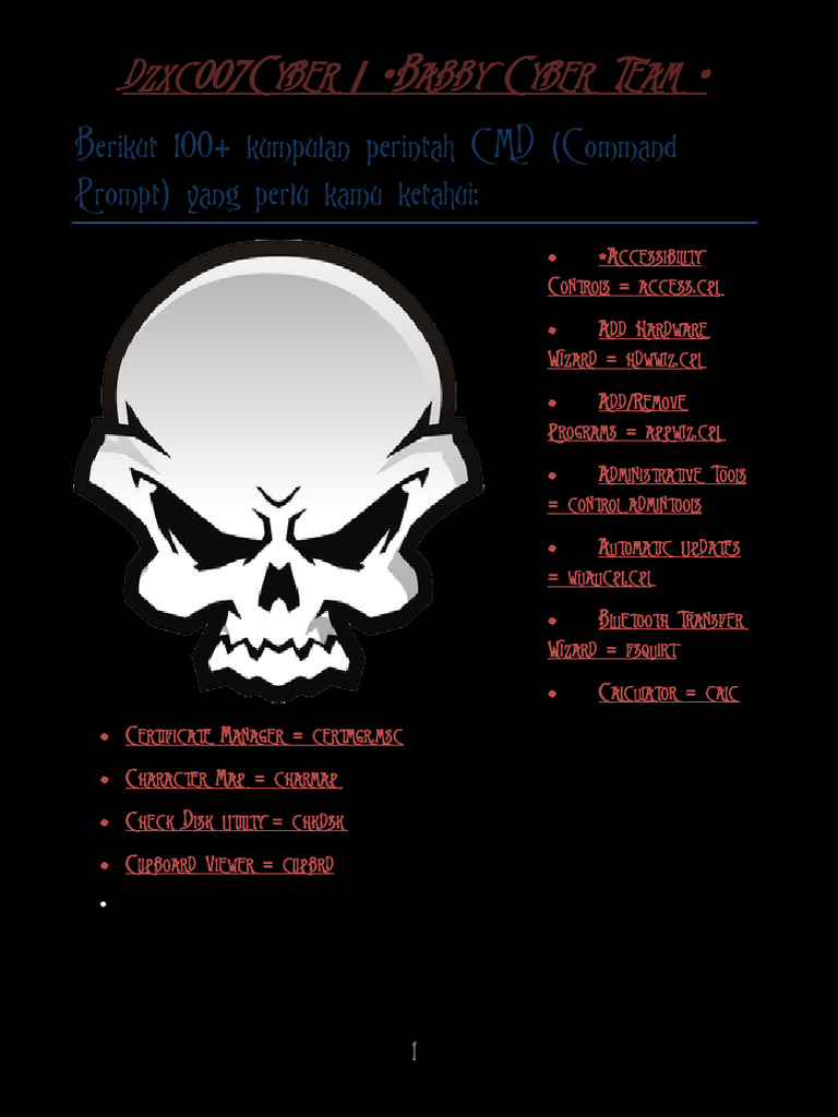100 Kumpulan Perintah CMD | PDF