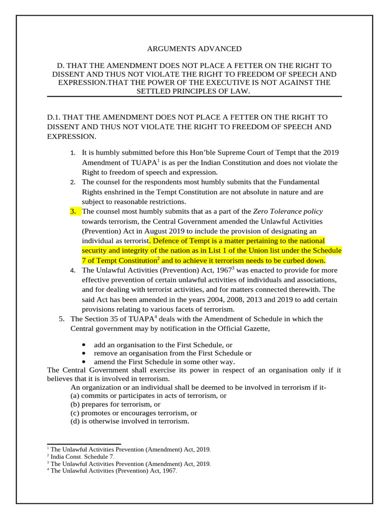 Final Issue 4 Respondent Aayush | PDF