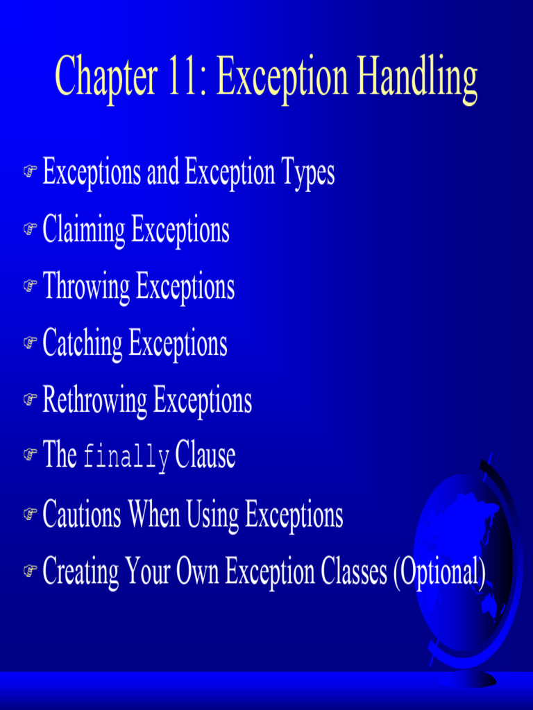 11 Exception Handling | PDF