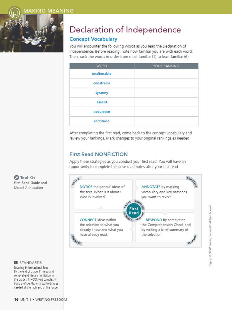 Unit 1 Declaration PDF ST Ed | PDF