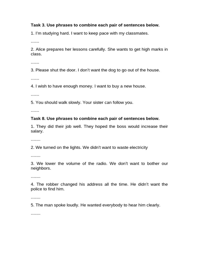 BÀI TẬP SO THAT, ALTHOUGH, BECAUSE | PDF