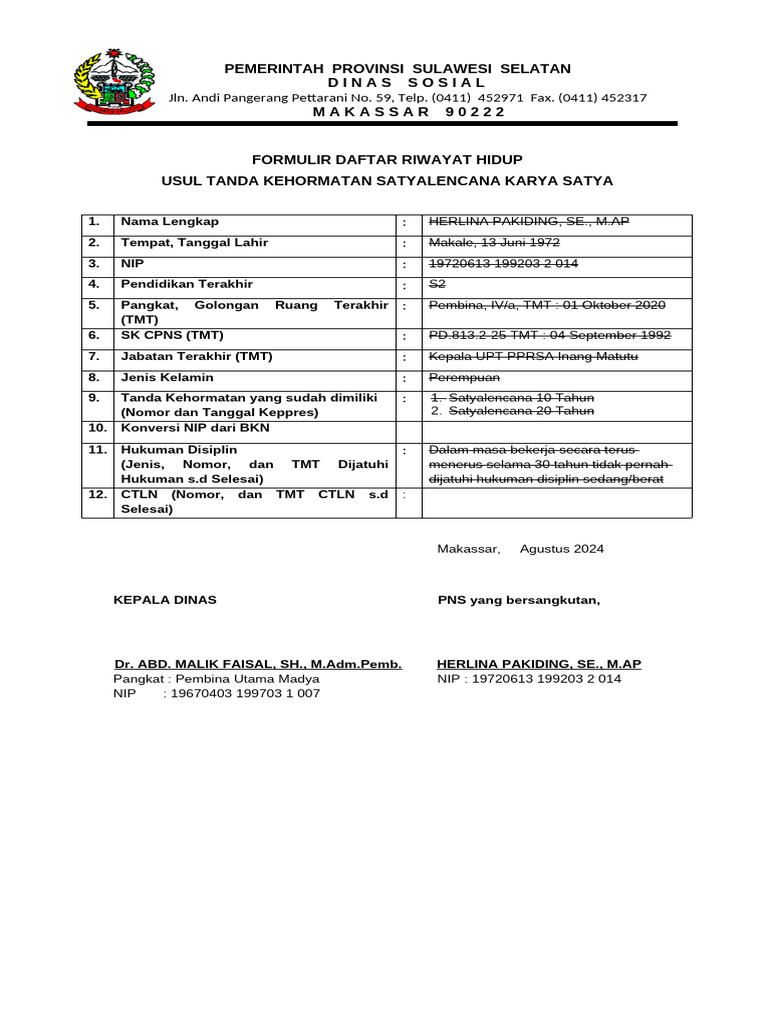 Format DRH SLKS | PDF